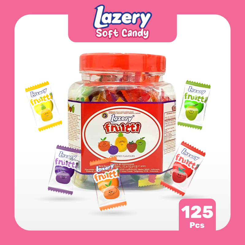 Jual Permen Lazery Fruitti Ples 337 gram - Lazery Fruitti Candy Jar ...