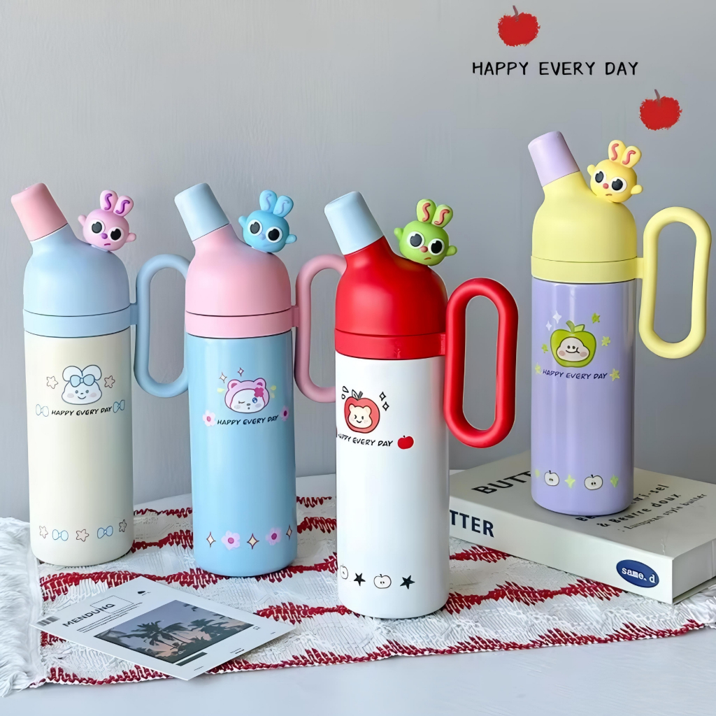 Jual Botol Stainless Lucu Aestetic 800ML Termos Portable Vacuum Cup ...