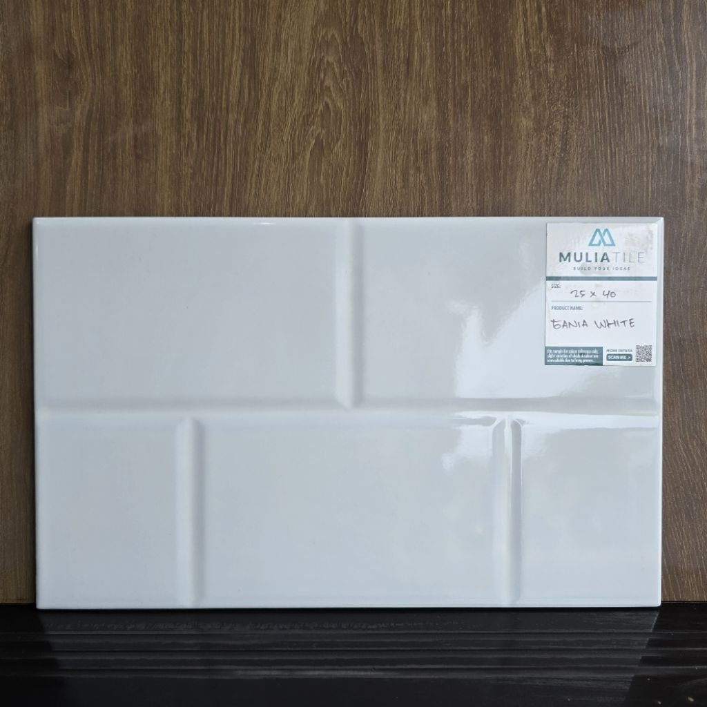 Jual Keramik Dinding Bata Putih Mulia Tile 25x40 GANIA WHITE | Shopee Indonesia