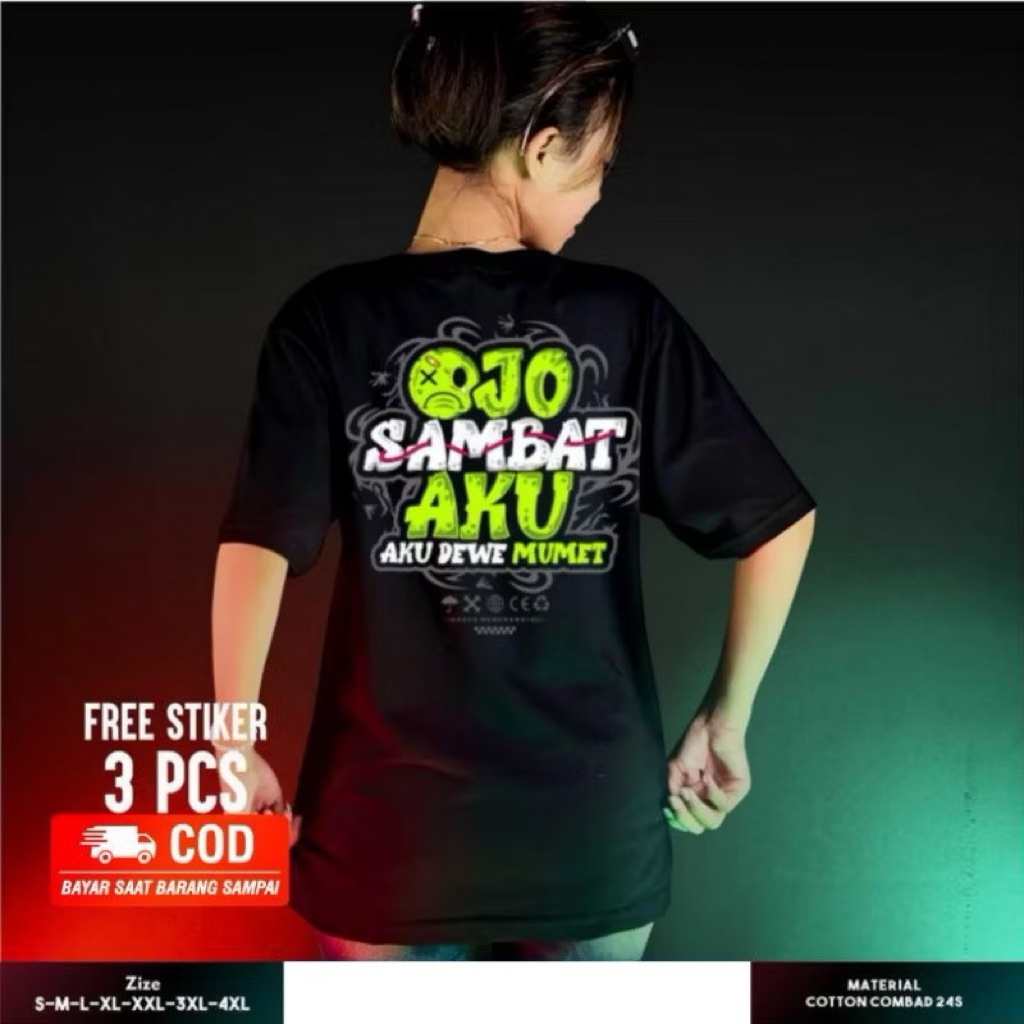 Jual Kaos Kata Ojo Sambat Aku Dewe Mumet / Kaos Pria / Kaos Wanita ...