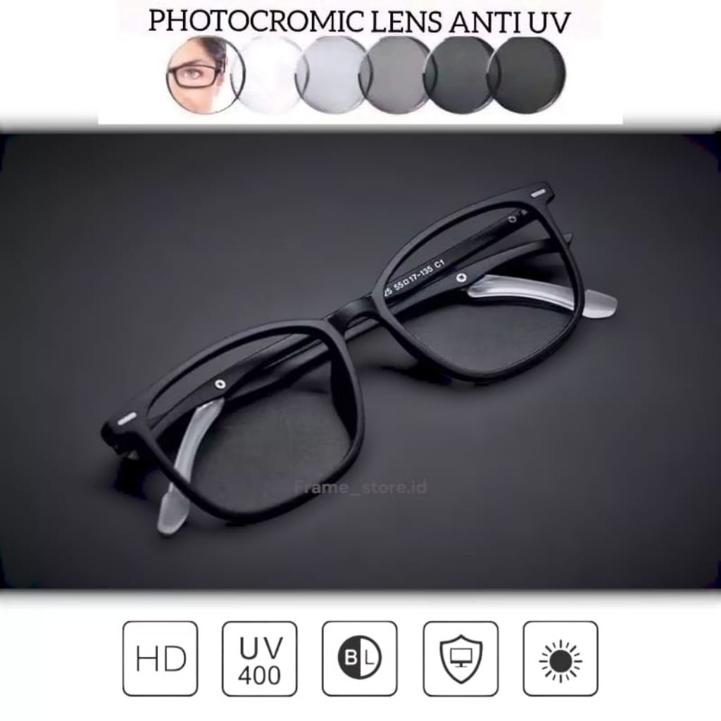 Jual Kacamata Photocromic Lensa Antiradiasi Frame E-Lock elastis Untuk ...