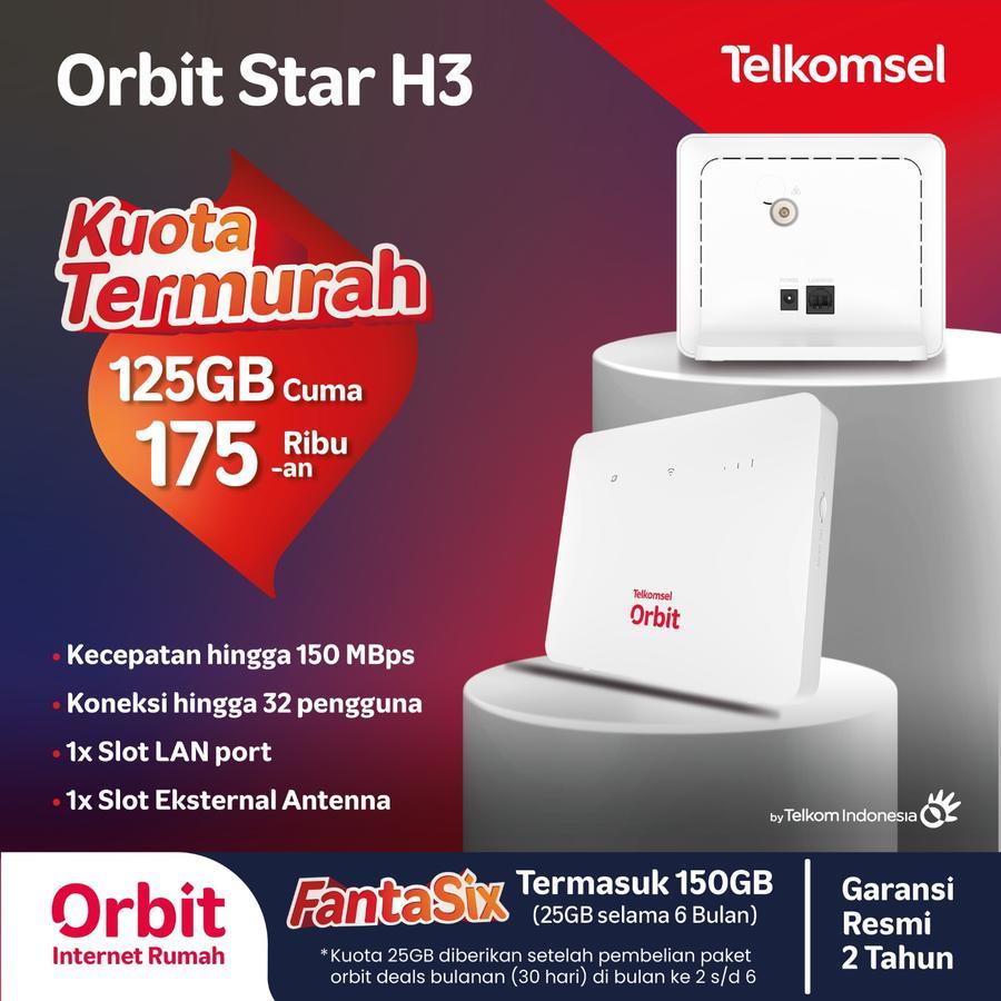 Jual Modem Router 4G MiFi WiFi Telkomsel Orbit Star H3 B313 Free Kuota ...