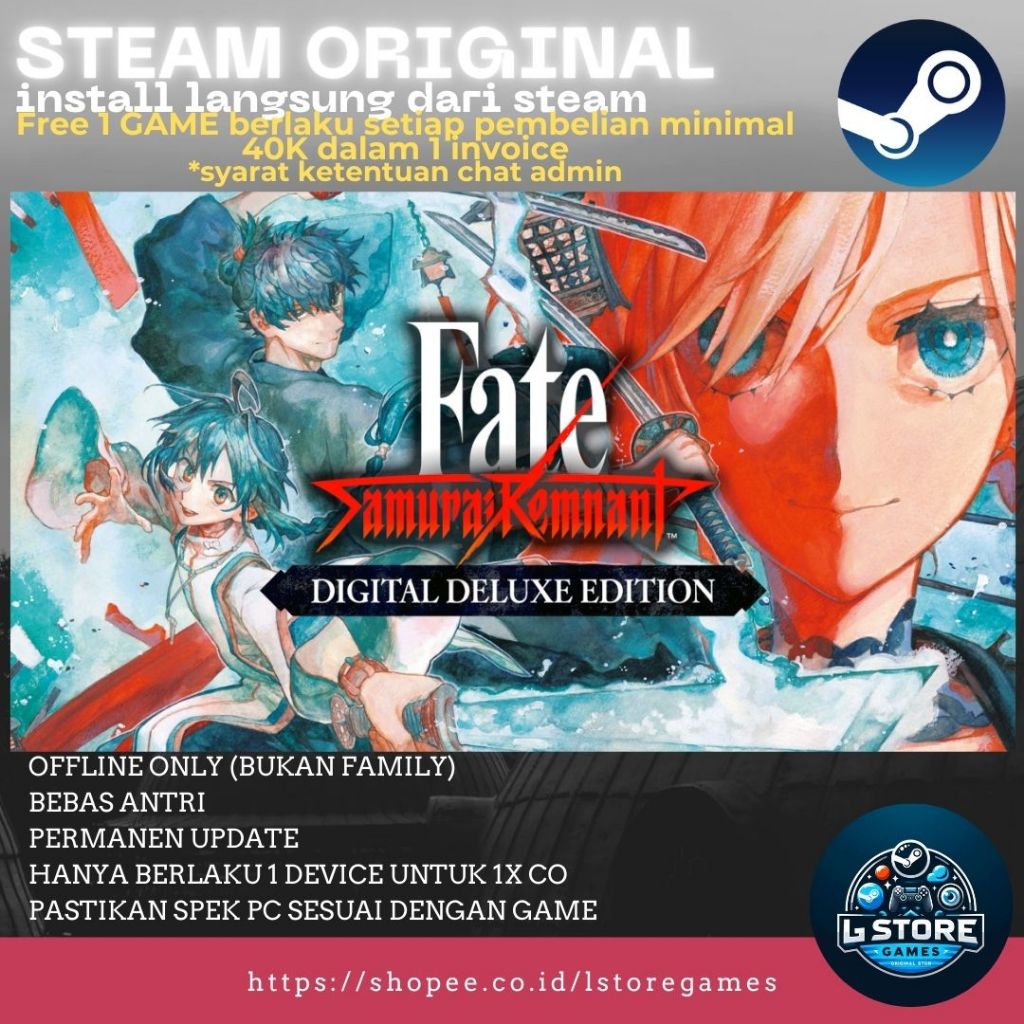 Jual Fate/Samurai Remnant Deluxe Game PC Original Offline | Shopee ...