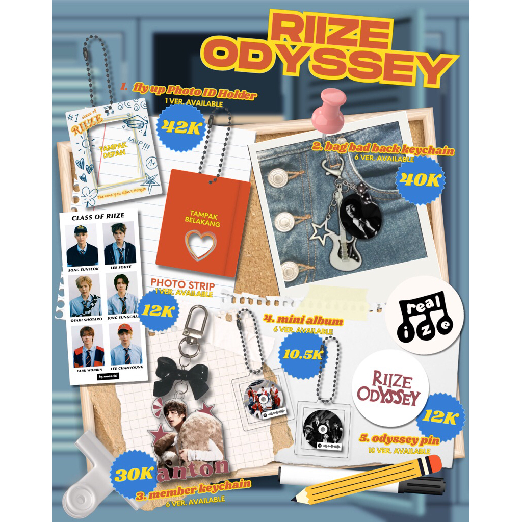 Jual RIIZE ODYSSEY Acrylic Keychain Akrilik Ganci ID Holder Fan ...