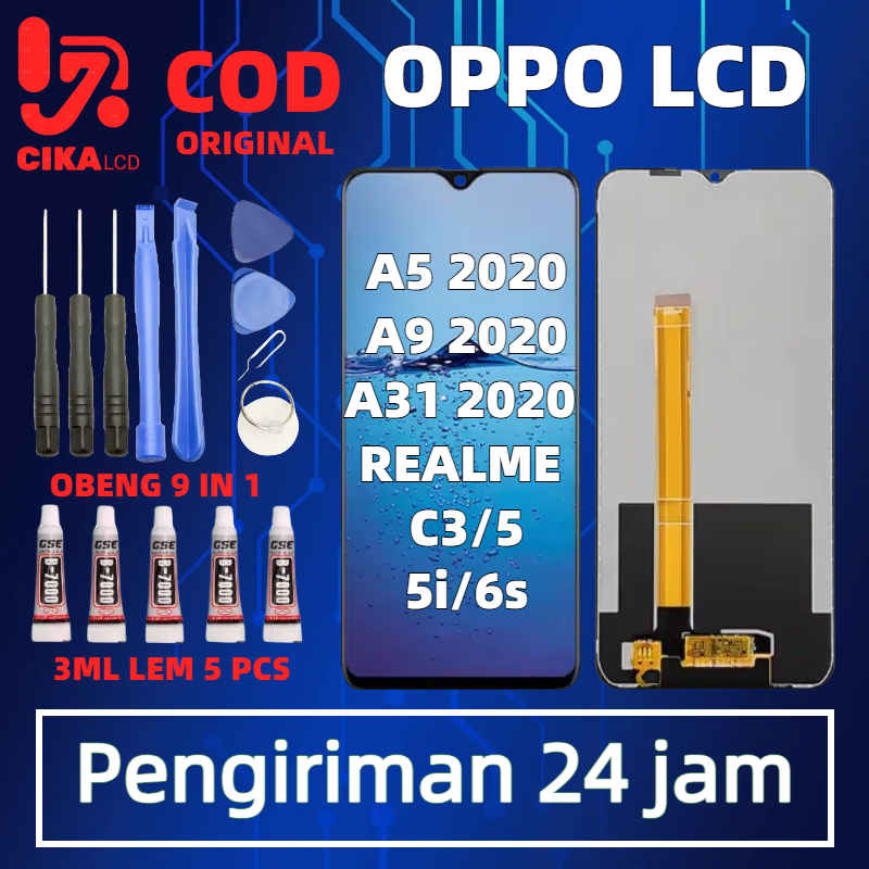 Jual 【ASLI 100%】LCD OPPO A5 2020/A31 2020 /A9 2020 Realme 5/5i/C3 FULLSET TOUCHSCREEN GARANSI 1 ...