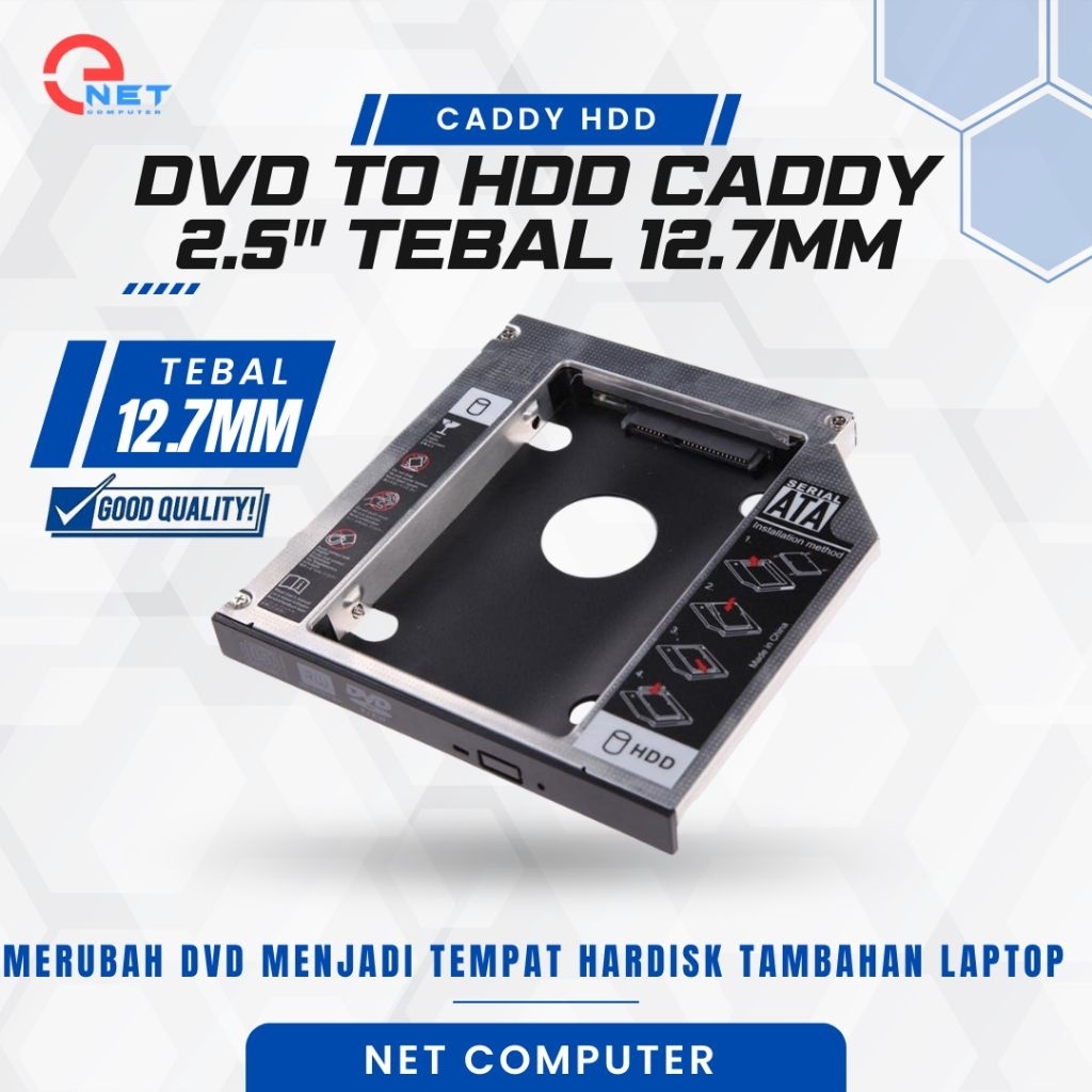 Jual DVD TO HDD Caddy 2.5" Tebal 12.7MM | Shopee Indonesia