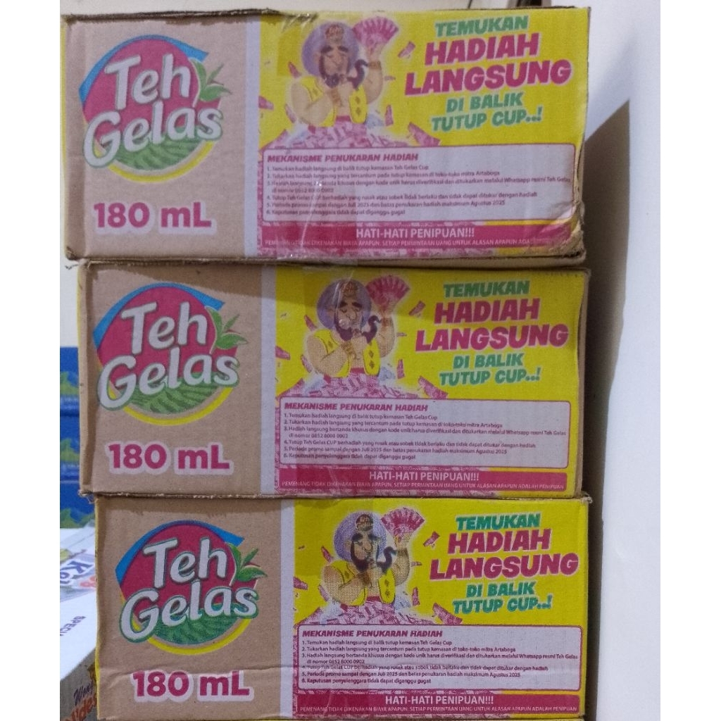 Jual Teh Gelas original 1 Dus 160 mlx24 pcs | Shopee Indonesia