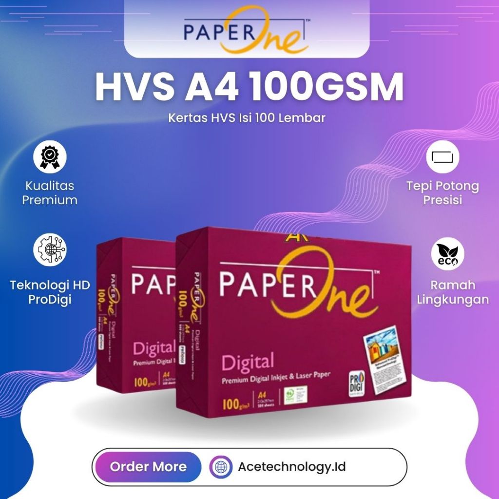 Jual Kertas HVS PaperOne A4 100gsm – Original 100 Sheets | Shopee Indonesia