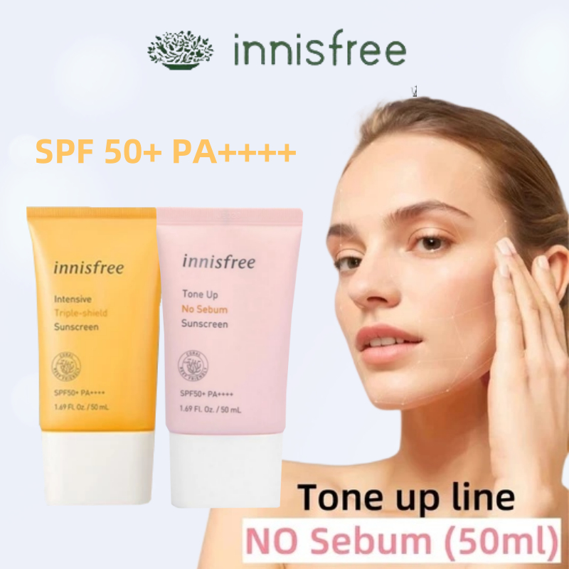 Jual 【100% Asli】Innisfree Tone Up No Sebum Sunscreen SPF50+ PA+++ Sunblock Cream 50ml | Shopee ...