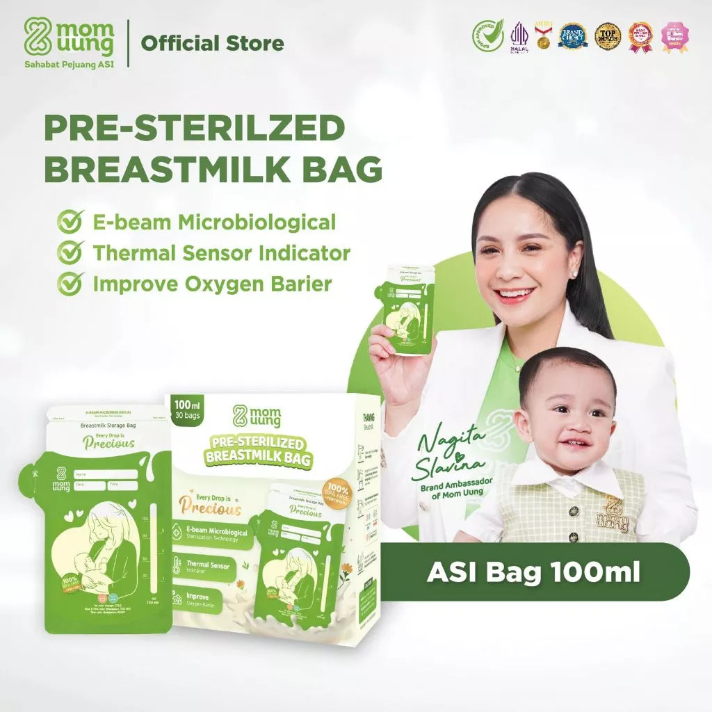 Jual (SHAKABABYSHOP) Mom Uung Kantong Asi 100ML 150ML Isi 30Pcs - Breastmilk Bag Double Zeeper ...