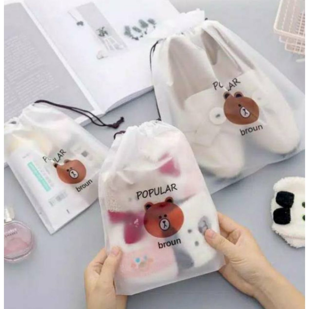 Jual V (V12) POUCH KOSMETIK ZIPPER UKURAN SEDANG/STORAGE/POUCH ...