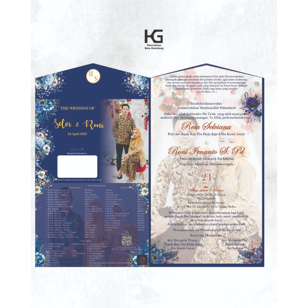 Jual Cetak Undangan Pernikahan Semi Amplop / Cetak Undangan Murah ...
