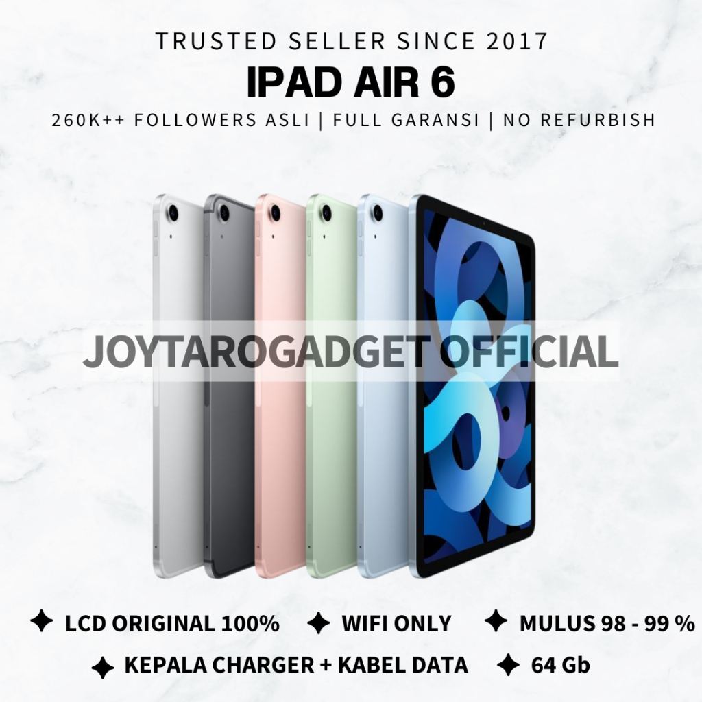 Jual iPad air 6 M2 128gb wifi only 2024 mulus like new Original ...