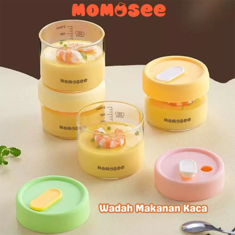 Jual Momosee Wadah Mpasi Bayi Kaca Glass Food Container Tahan Panas ...