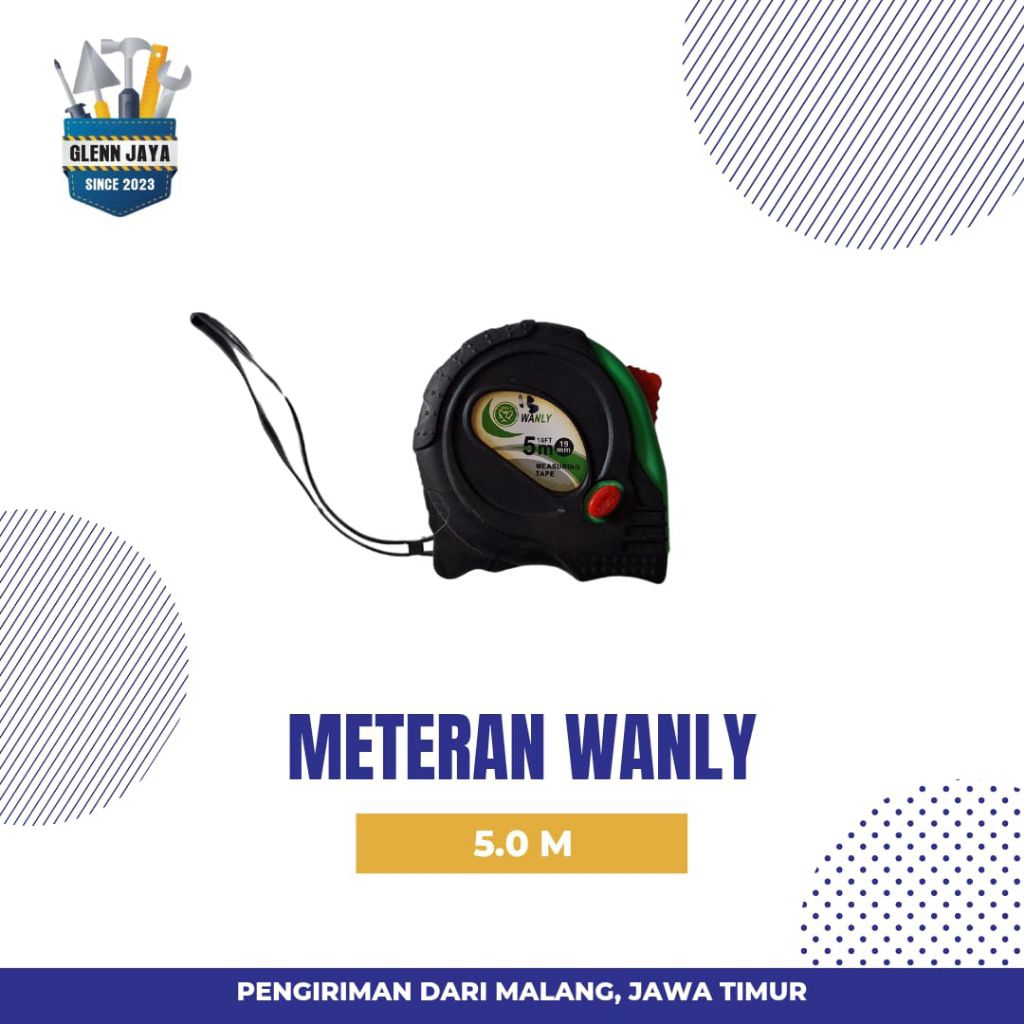 Jual Meteran Tukang/Meter Bangunan/ Meteran Tangan 5M Wanly 100% ...