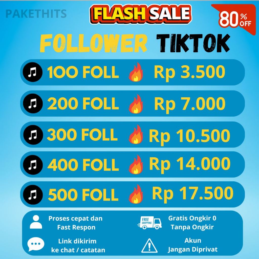 Jual PAKET PROMO FOLLOWER TIKTOK | Shopee Indonesia