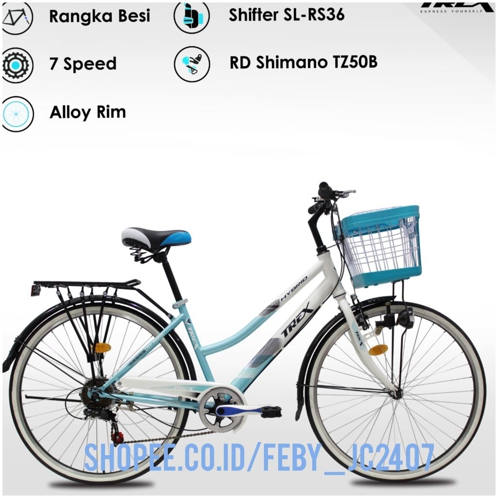 Jual Trex Hybrid Sepeda Mini Keranjang Ctb City Bike 24 dan 26 Inch Ada ...
