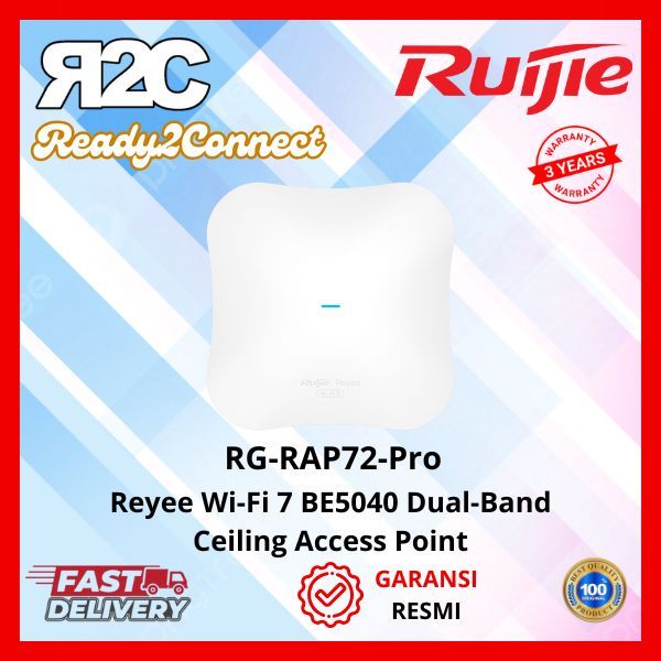 Jual Ruijie RG-RAP72Pro , Wi-Fi 7 BE5040 Dual-Band Ceiling Access Point ...