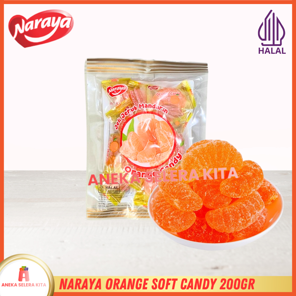 Jual Naraya Orange Soft Candy / Permen Lunak Rasa Dan Bentuk Jeruk ...
