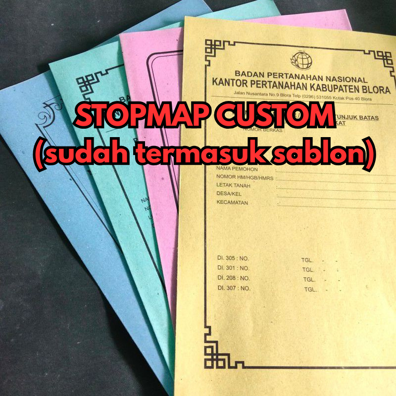 Jual STOPMAP/MAP CUSTOM SABLON F4 FOLIO FREE DESAIN - STOPMAP CUSTOM ...