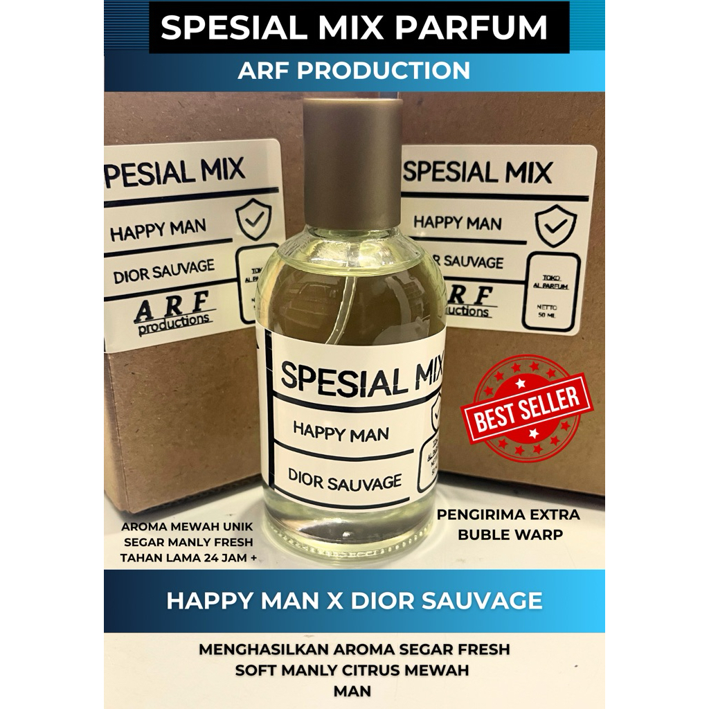Jual [ARF] MIX PARFUM TAHAN LAMA // H*PPY MAN X C.D.SAUV*GE ...