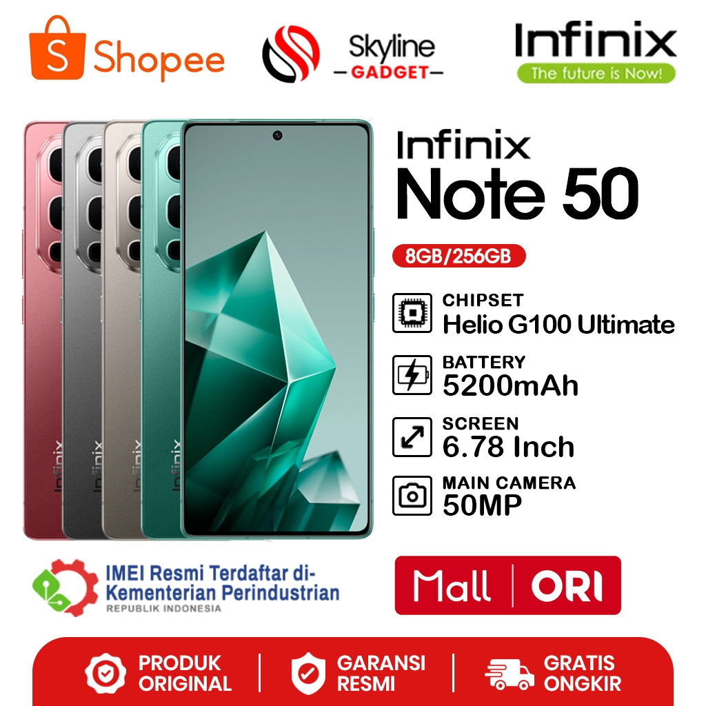 Jual Infinix Note 50 [8GB+256GB] - Garansi Resmi 1 Tahun | Shopee Indonesia