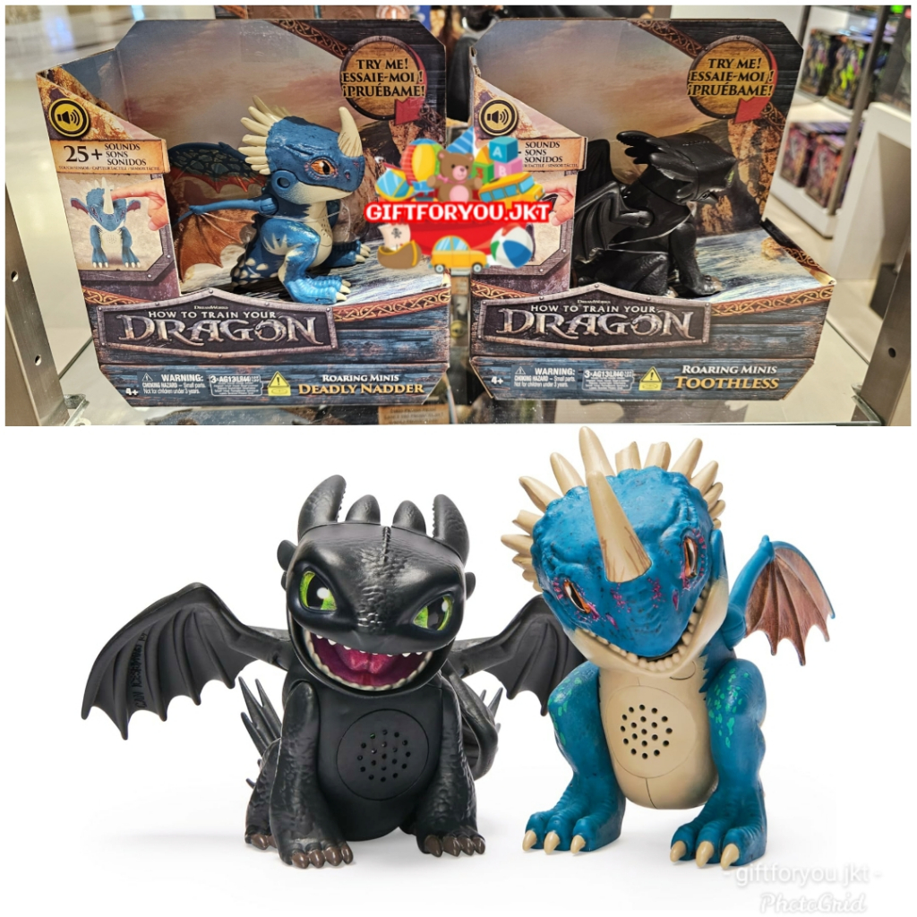 Jual How to Train Your Dragon Roaring Minis Toothless Deadly Nadder ...
