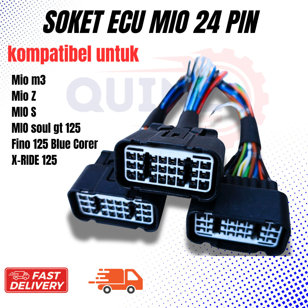 Jual Socket ECU Mio M3 Mio Z Soket Ecm 24pin Mio Soul Gt 125 Led Xride ...