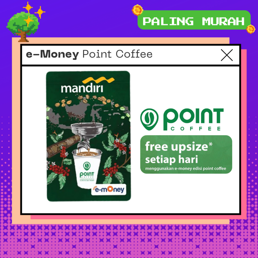 Jual POINT COFFEE e-Money Original eMoney eToll FREE UPSIZE EVERYDAY ...