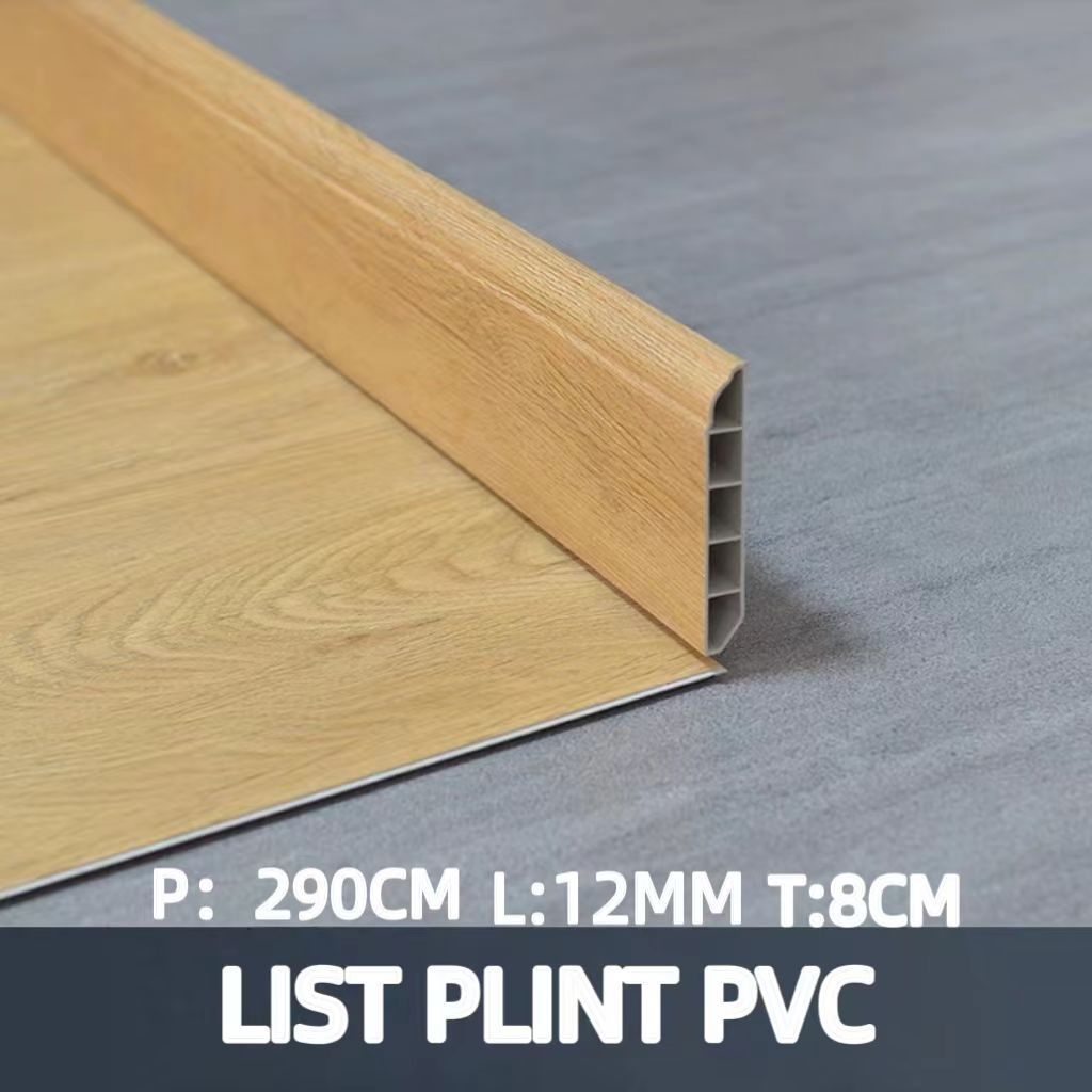 Jual 290CM PLINT LANTAI PVC /LIST PINT LANTAI DINDING 8CM LIST LIST PLANK PVC LIST LANTAI ...