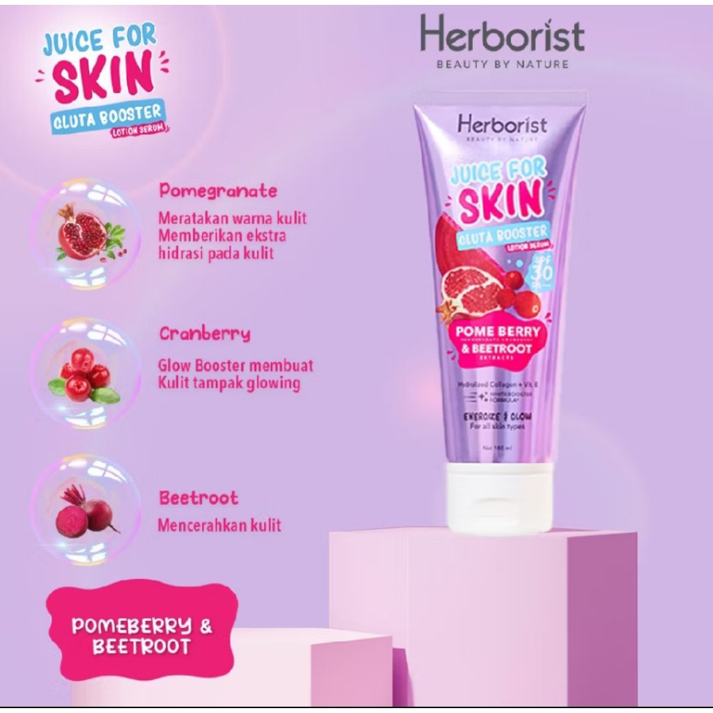 Jual HERBORIST Juice For Skin Gluta Booster Lotion Serum SPF 30 PA ...