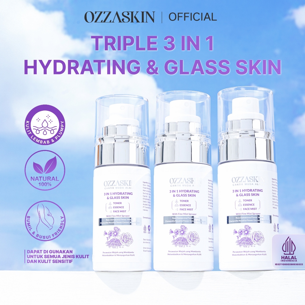 Jual Ozzaskin 3in1 Hydrating & GLASSKIN | Shopee Indonesia