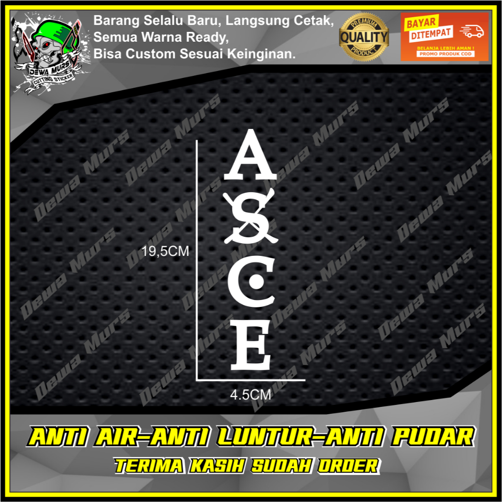 Jual Cutting Sticker ACE Sticker Cocok Buat Motor , Mobil Dan Lain-Lain ...