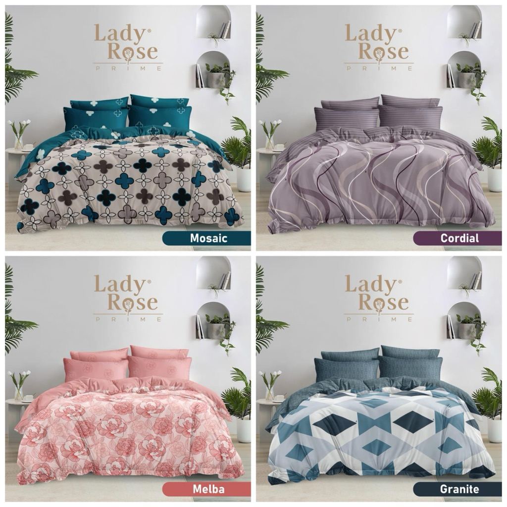 Jual Sprei Lady Rose Extra King (200x200) cm motif tinggi 30cm bunga ...