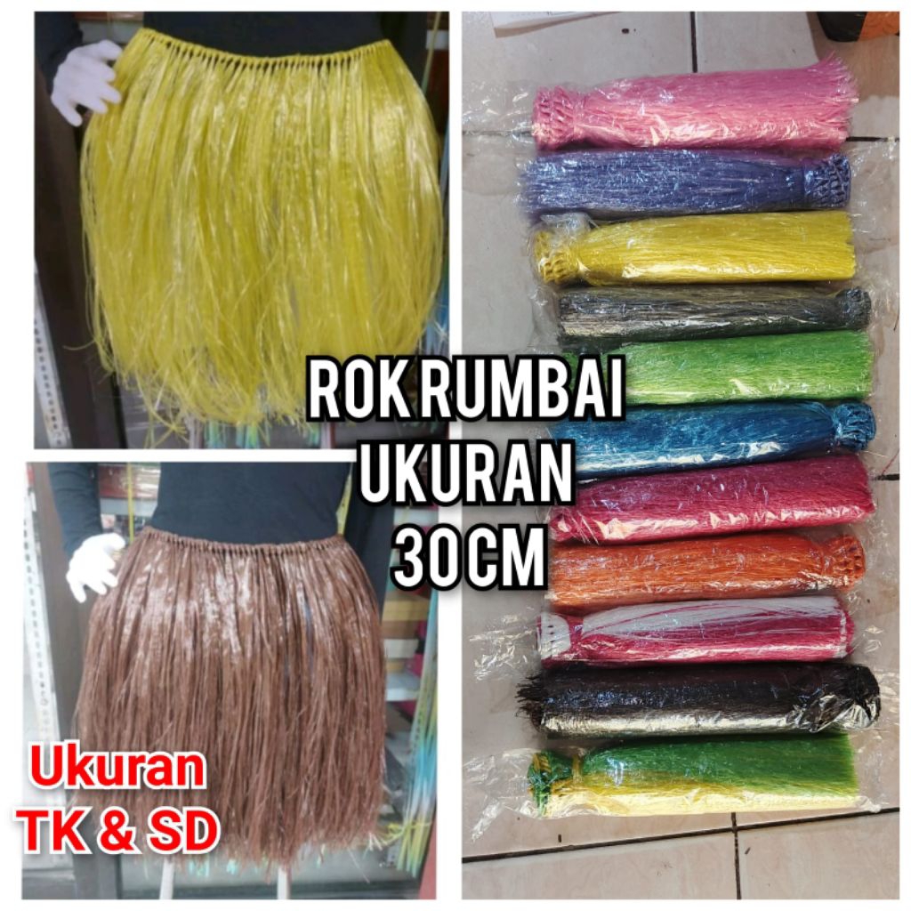 Jual Promo Rok Rumbai Tali Rafia Asesoris Tari Adat Papua Ukuran 30 cm ...