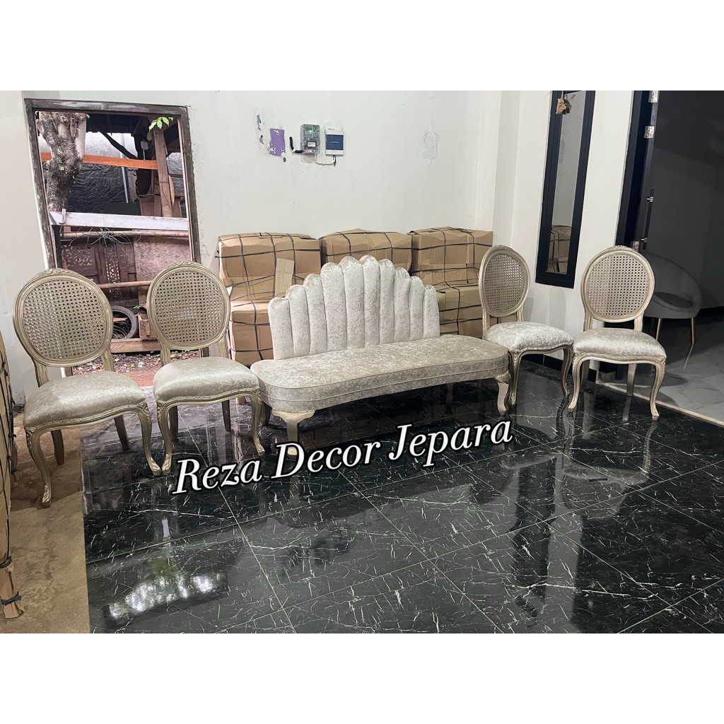 Jual kursi pelaminan / sofa pelaminan kipas & rotan / kursi pelaminan ...