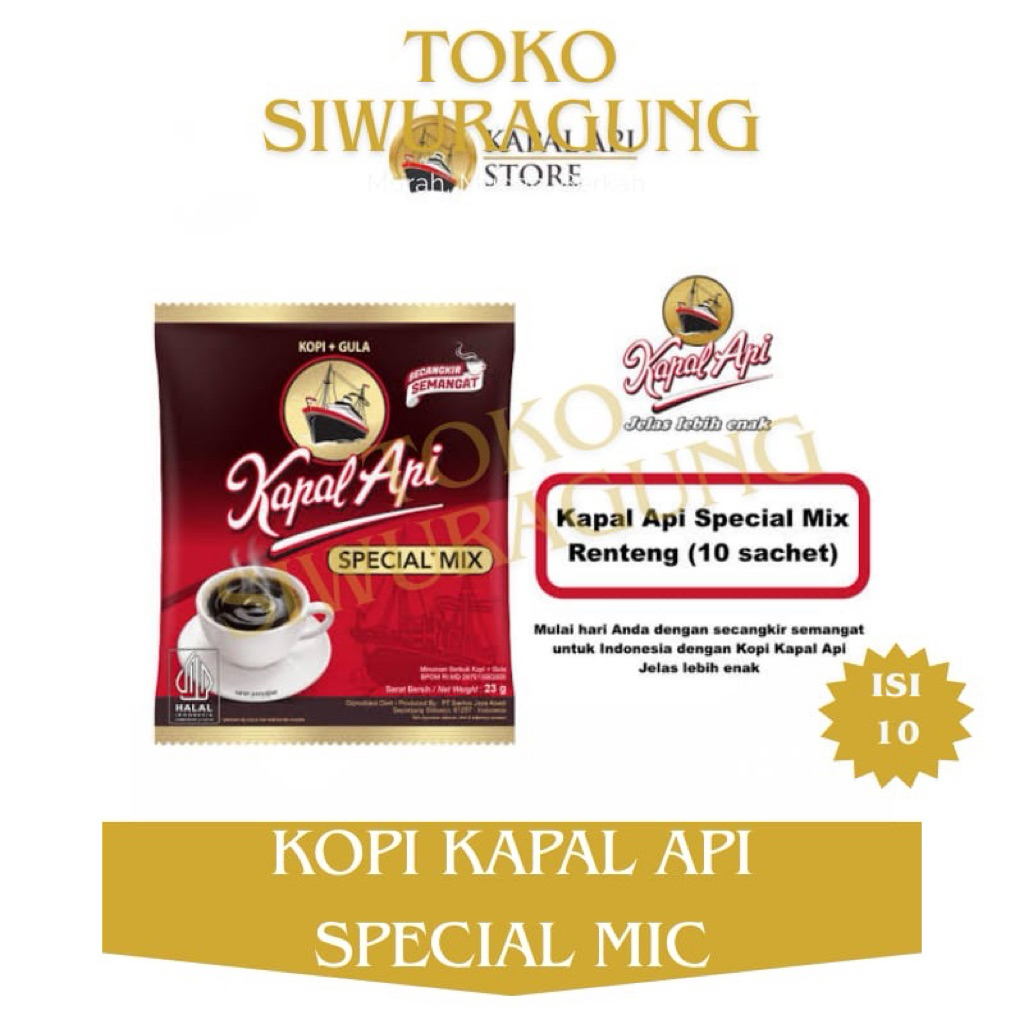 Jual KOPI KAPAL API SPECIAL MIX 23 gram (1 renceng isi 10 sachet ...