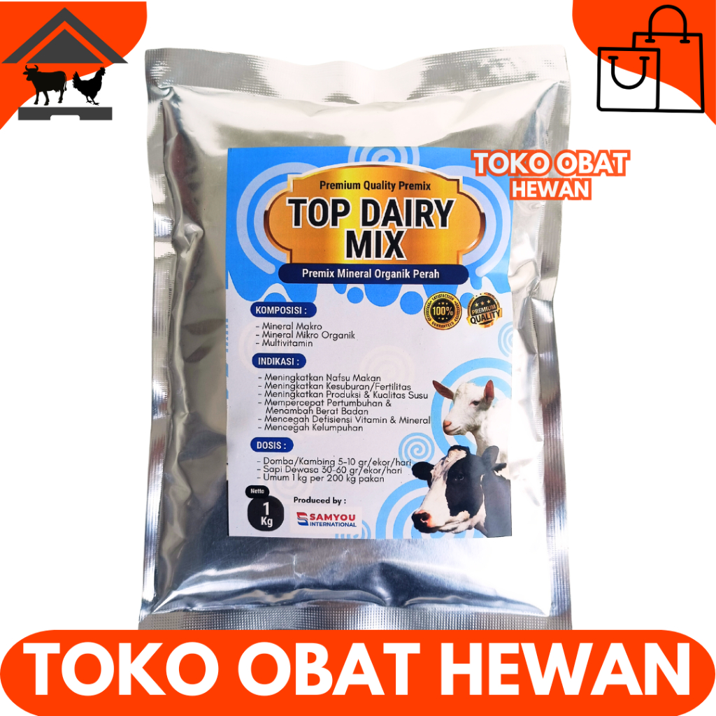 Jual TOP DAIRY MIX 1 KG - Premix Mineral Organik & Multivitamin Sapi ...