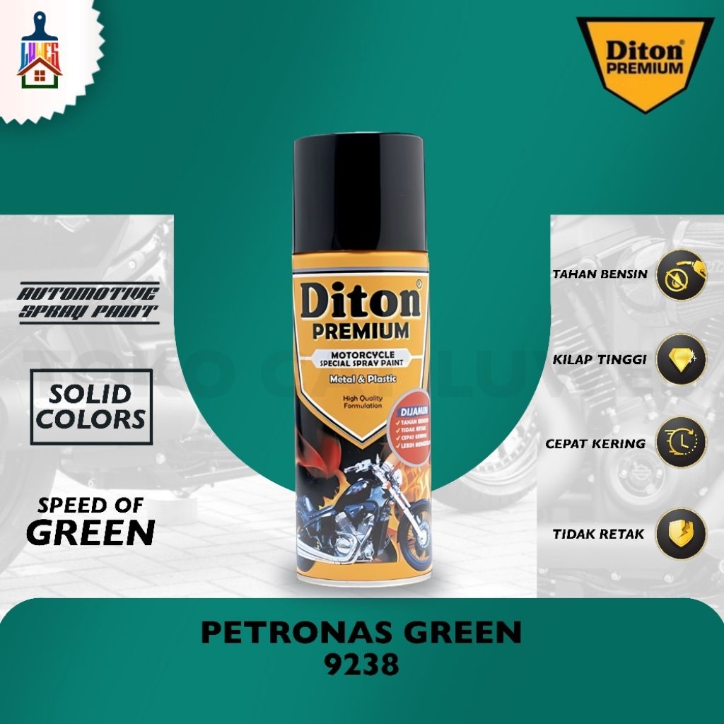 Jual Cat Semprot DITON PREMIUM - PETRONAS GREEN 400cc | Shopee Indonesia