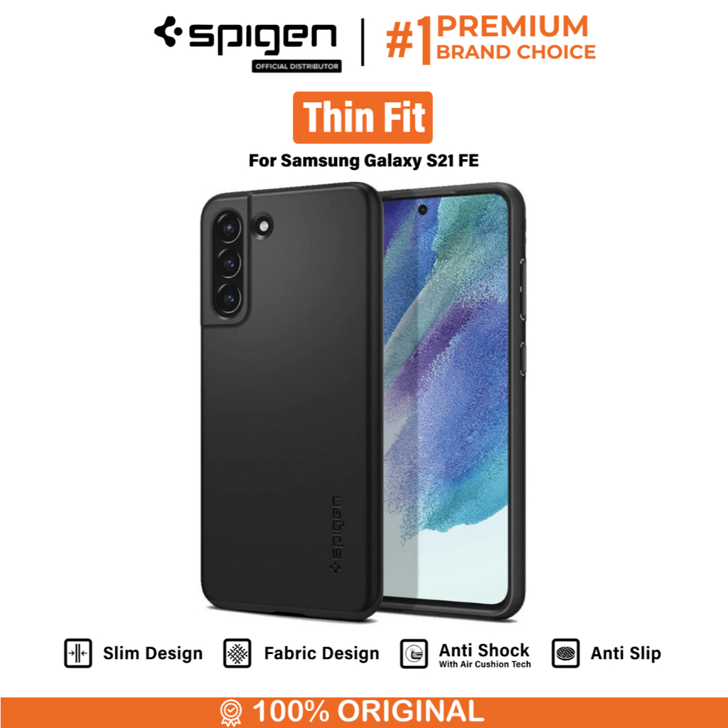 Jual Case Samsung Galaxy S21 FE Spigen Thin Fit Slim Simple Hybrid ...