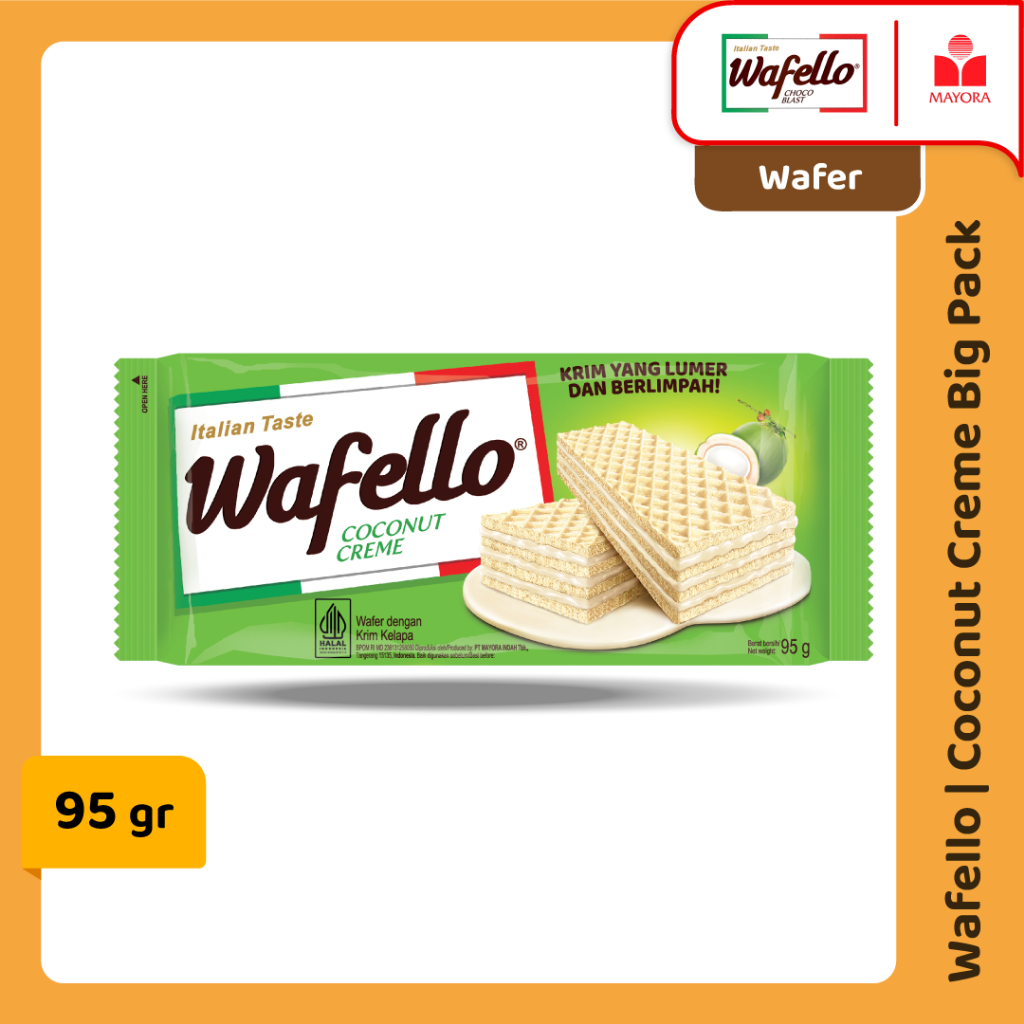 Jual Wafer Wafello Coconut Creme Bigpack | Shopee Indonesia