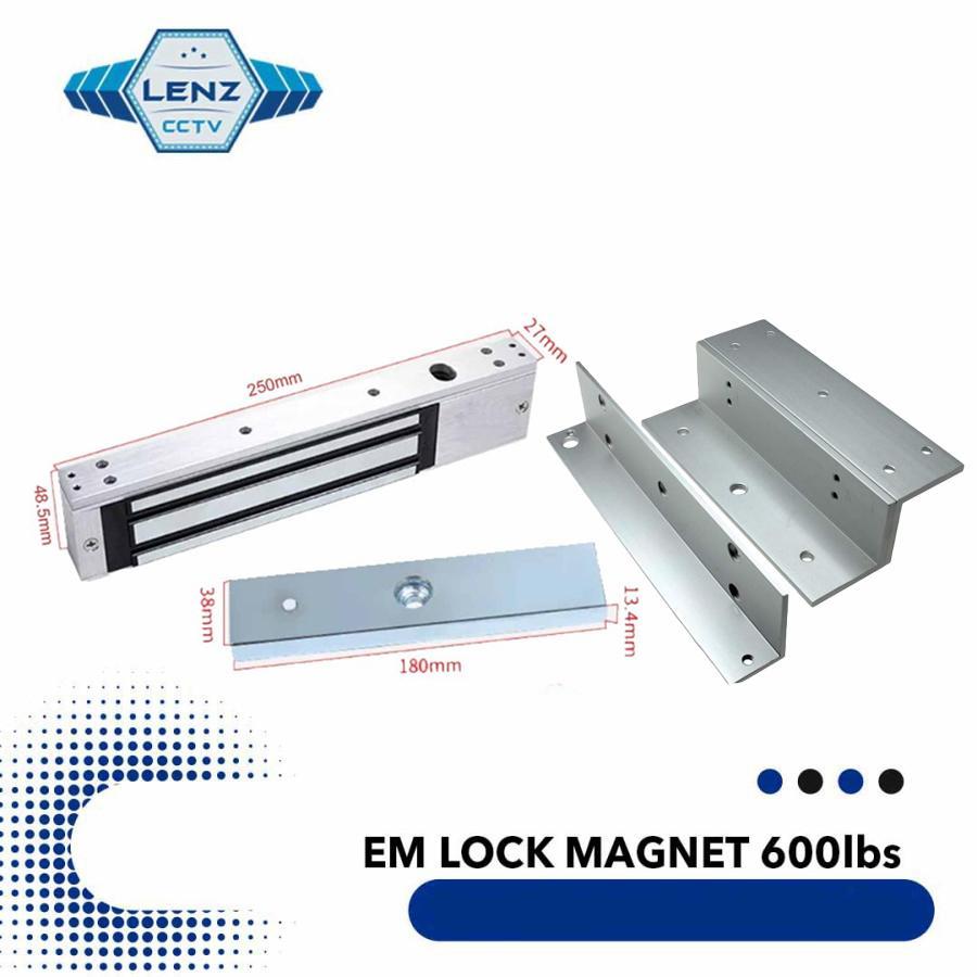 Jual Emlock Magnet Lock Door with Bracket ZL Emlock 600 LBS | Shopee ...