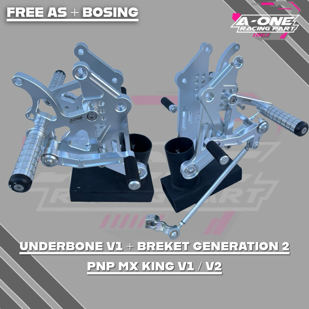 Jual Footstep Underbone V1 A-One MX KING Set Breket G2 Alumunium Billed ...