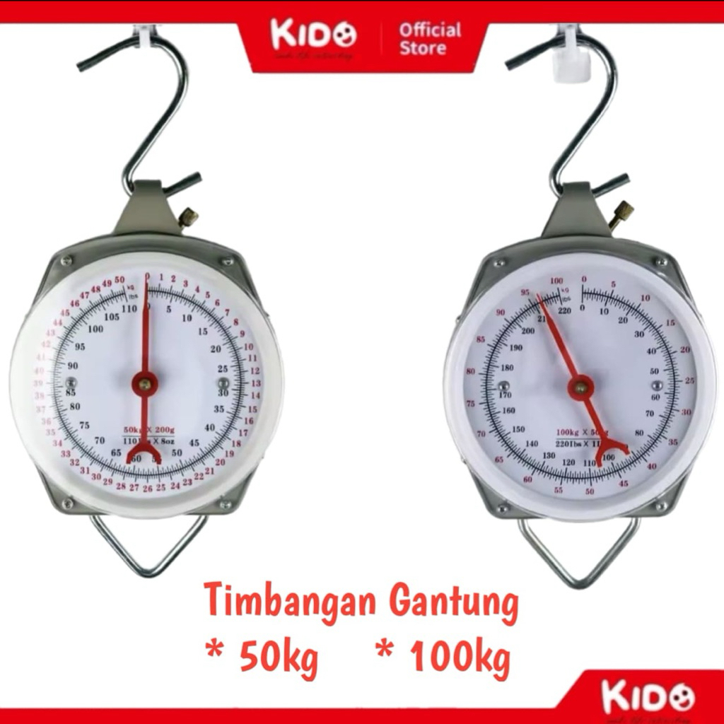 Jual KIDO Timbangan Besi Gantung 50kg 100kg /Hanging Scale /Timbangan ...