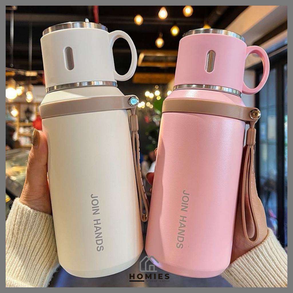 Jual TERMOS VACUUM BOTOL MINUM CANGKIR PREMIUM 600 ML BAHAN STAINLESS ...