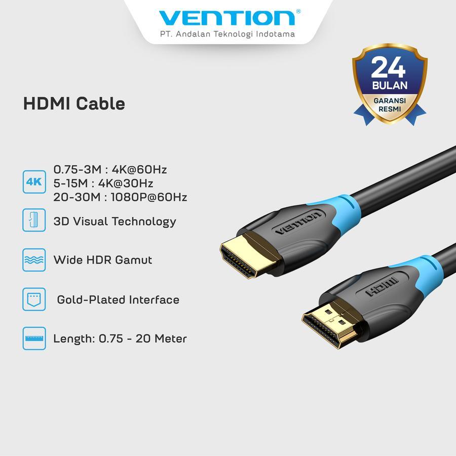 Jual Vention Kabel HDMI 3D UHD 4K 1080P PVC High Speed Quality AAC ...