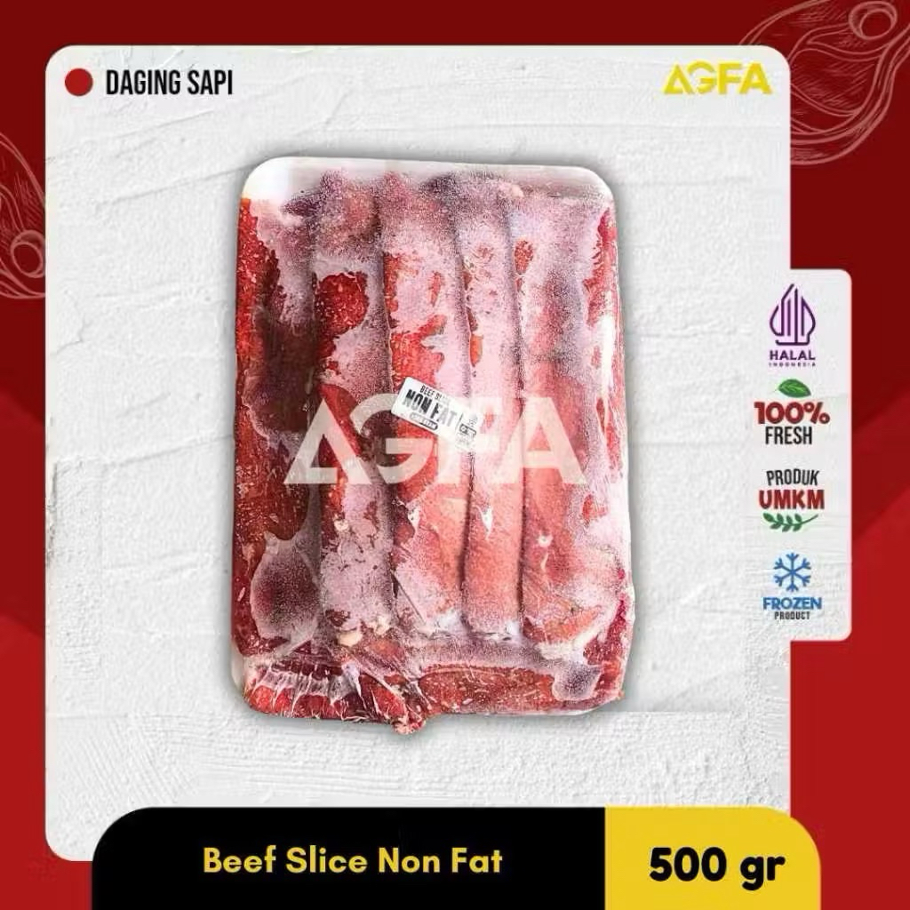 Jual Beef Slice Low Fat 500 gram / Daging Slice Low Fat / Daging Slice ...