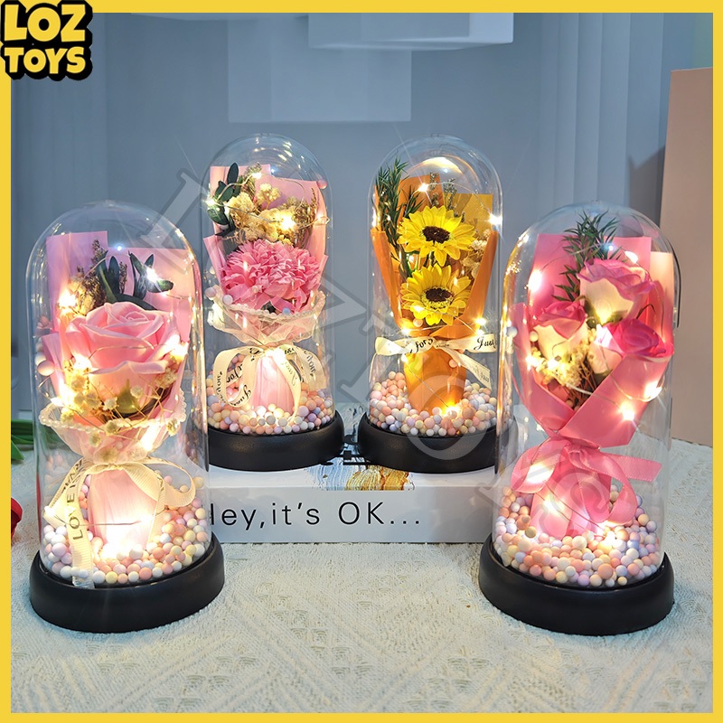 Jual LOZTOYS Rose Lamp LED Bunga Mawar Valentine Hadiah Dekorasi Lampu ...
