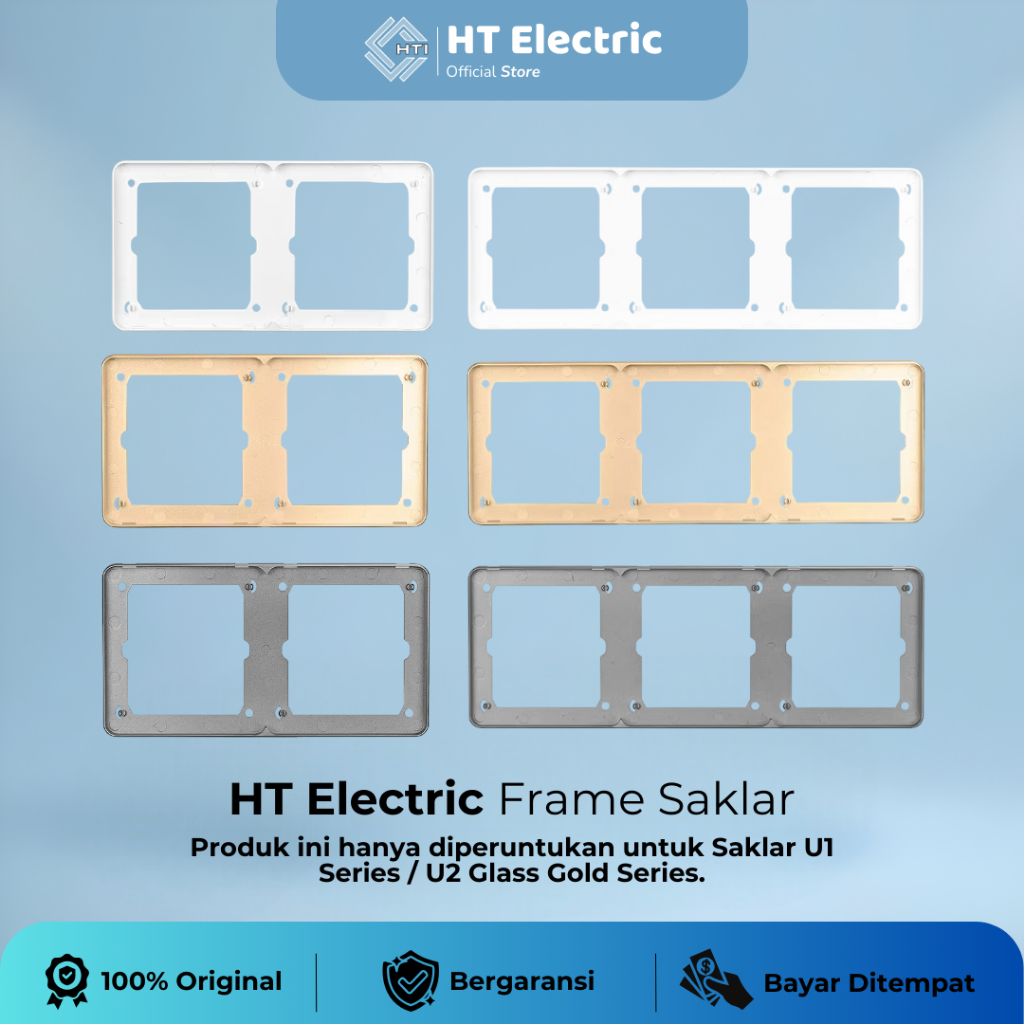 Jual HT Electric - Frame Saklar 2 & 3 Gang Stop Kontak Bingkai Elegan ...
