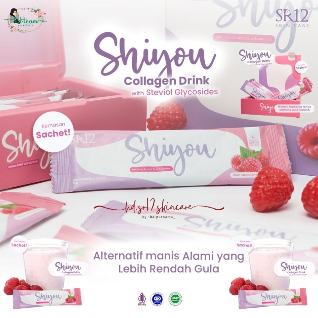 Jual SHIYOU COLLAGEN DRINK SR12 Minuman Collagen Serbuk Kemasan Sachet Rasa Raspberry with ...